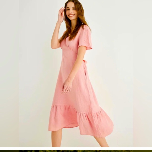 Grae Cove | Dresses | Grace Cove Adelita 0 Linen Midi | Poshmark
